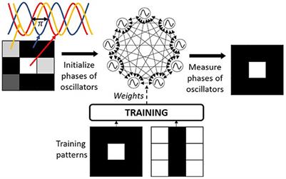 Frontiers | Oscillatory neural network learning for pattern recognition: an on-chip learning ...